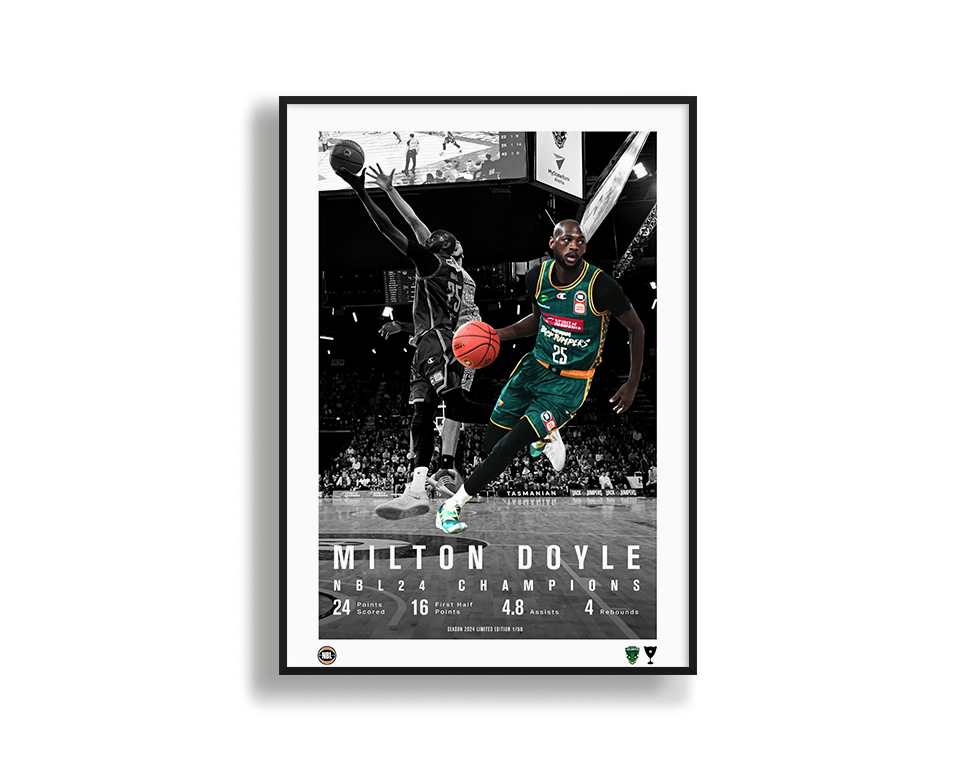 Milton Doyle NBL24 Championship Signed Lithograph print