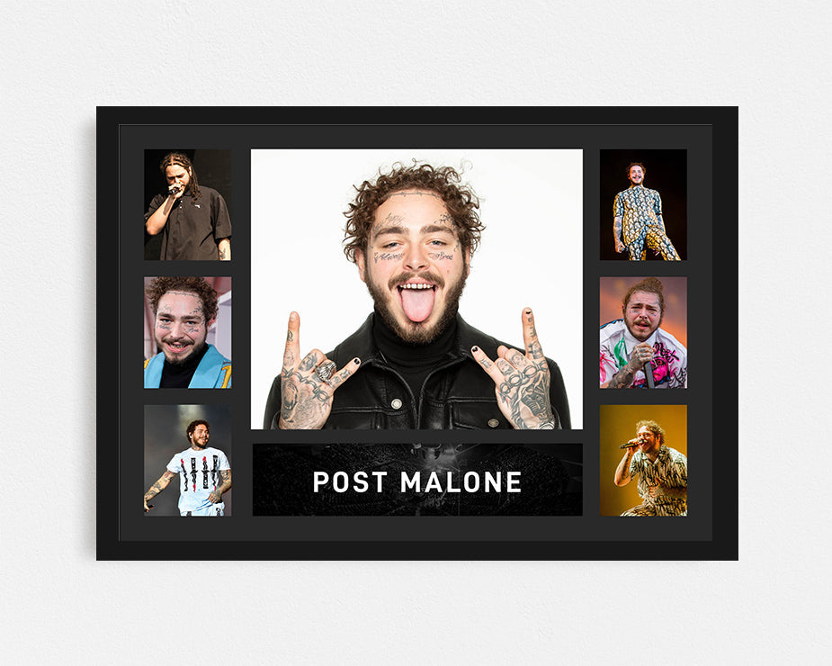 Post Malone Collage Tribute Framed - Buy Now