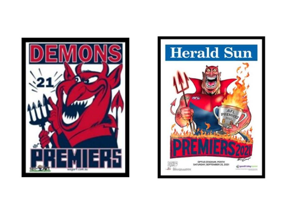Bundle Official Weg & Official Weg Art Melbourne Demons 2021