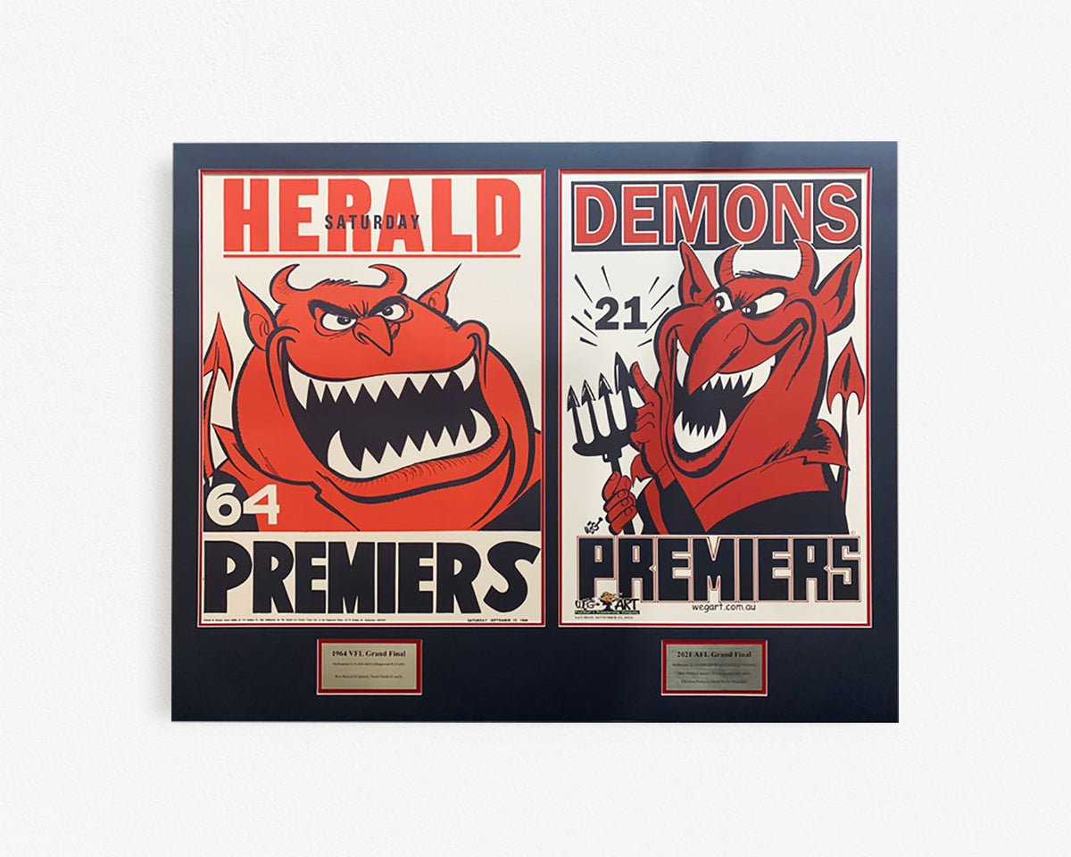 Official Weg Art Melbourne Demons - 1964 & 2021 Posters