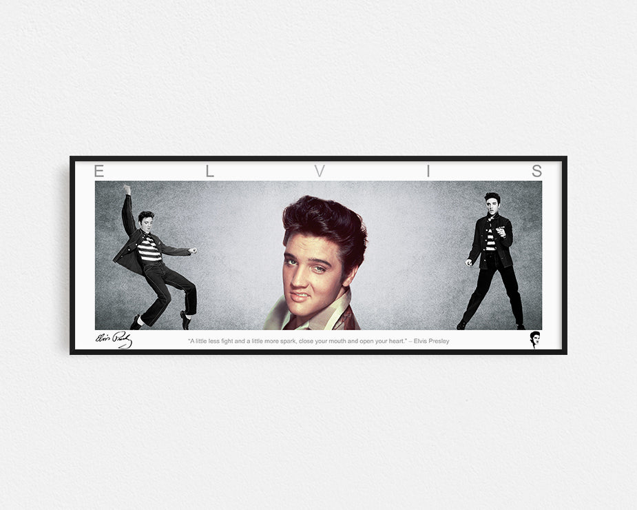 Elvis Panoramic Collage Print Framed Wings | Superstars