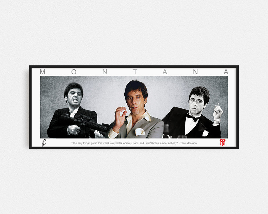 Scarface Panoramic Collage Print Framed Wings | Superstars
