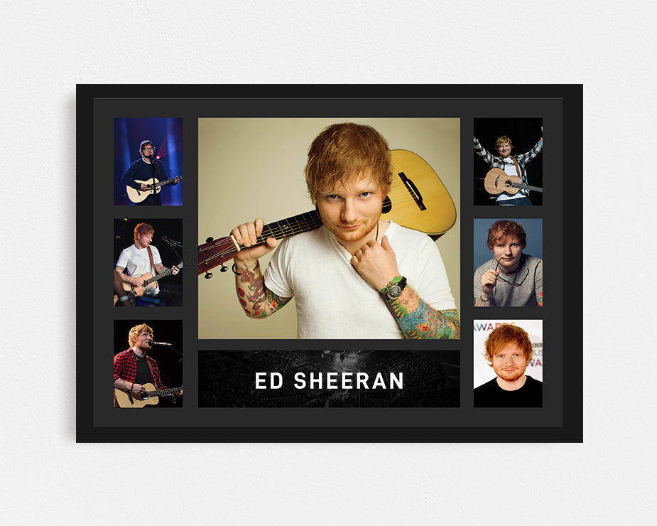 Ed Sheeran Collage Tribute Framed - Buy Online