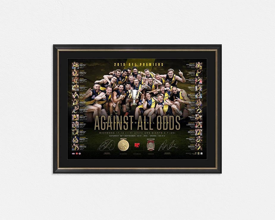 Richmond 2019 Premiers Dual Signed Lithograph Print Framed